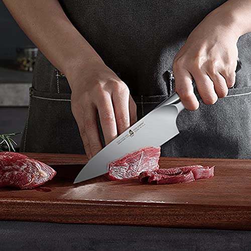 TUO 6 inch Chef Knife, Kitchen Knife Gyuto chef Knife, German High-Carbon Stainless Steel, Comfortable Pakkawood Handle, Full Tang with Gift Box, Goshawk Series