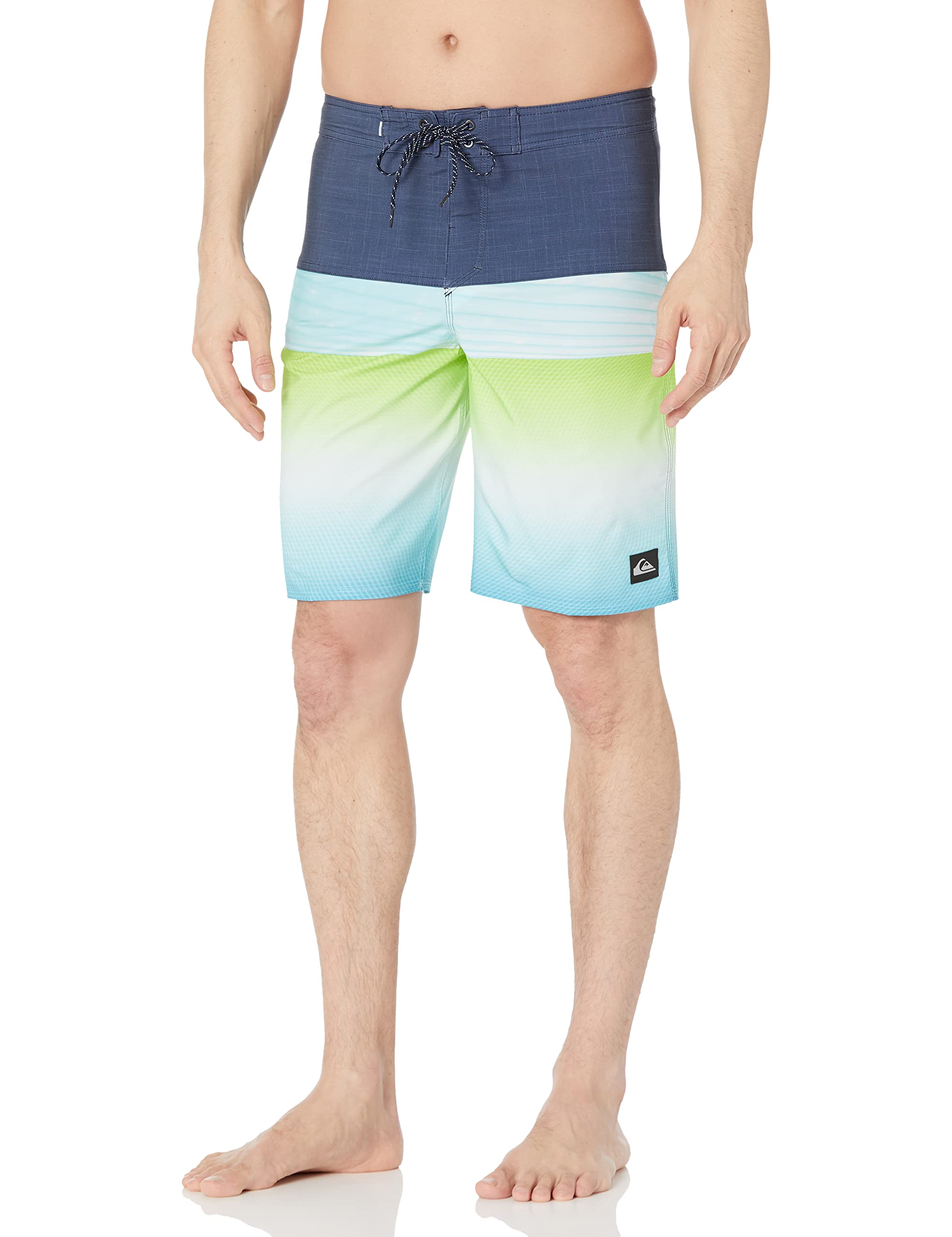 Quiksilver Men's Standard Surfsilk Panel 20 Boardshort Swim Trunk, Navy Blazer, 34