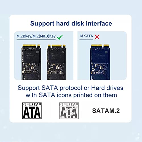 Toolless M.2 SSD Enclosure M.2 NVME NGFF SSD 10Gbps Type C USB3.0 Smart Hibernation Plug and Play for Desktop Tablet PC Grey