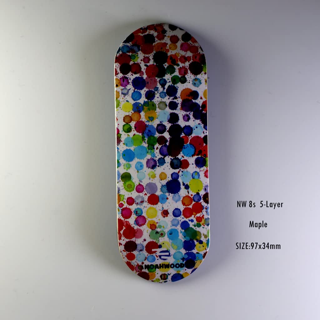 NOAHWOO 8.0 Fingerboards Deck+ Trucks + 3.0 Wheels(100mm x 34mm Deck) Completed 8.1