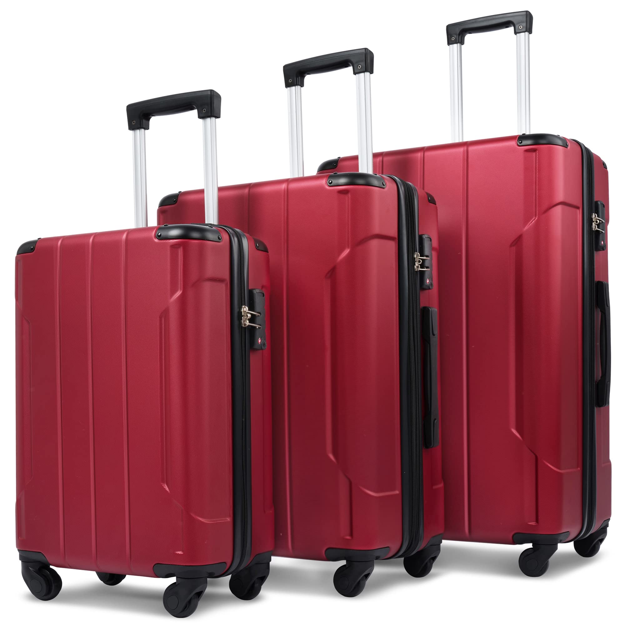 Merax Luggage Sets with TSA Lock, All Expandable 3 Piece Softside Lightweight Suitcase Set 20inch 24inch 28inch