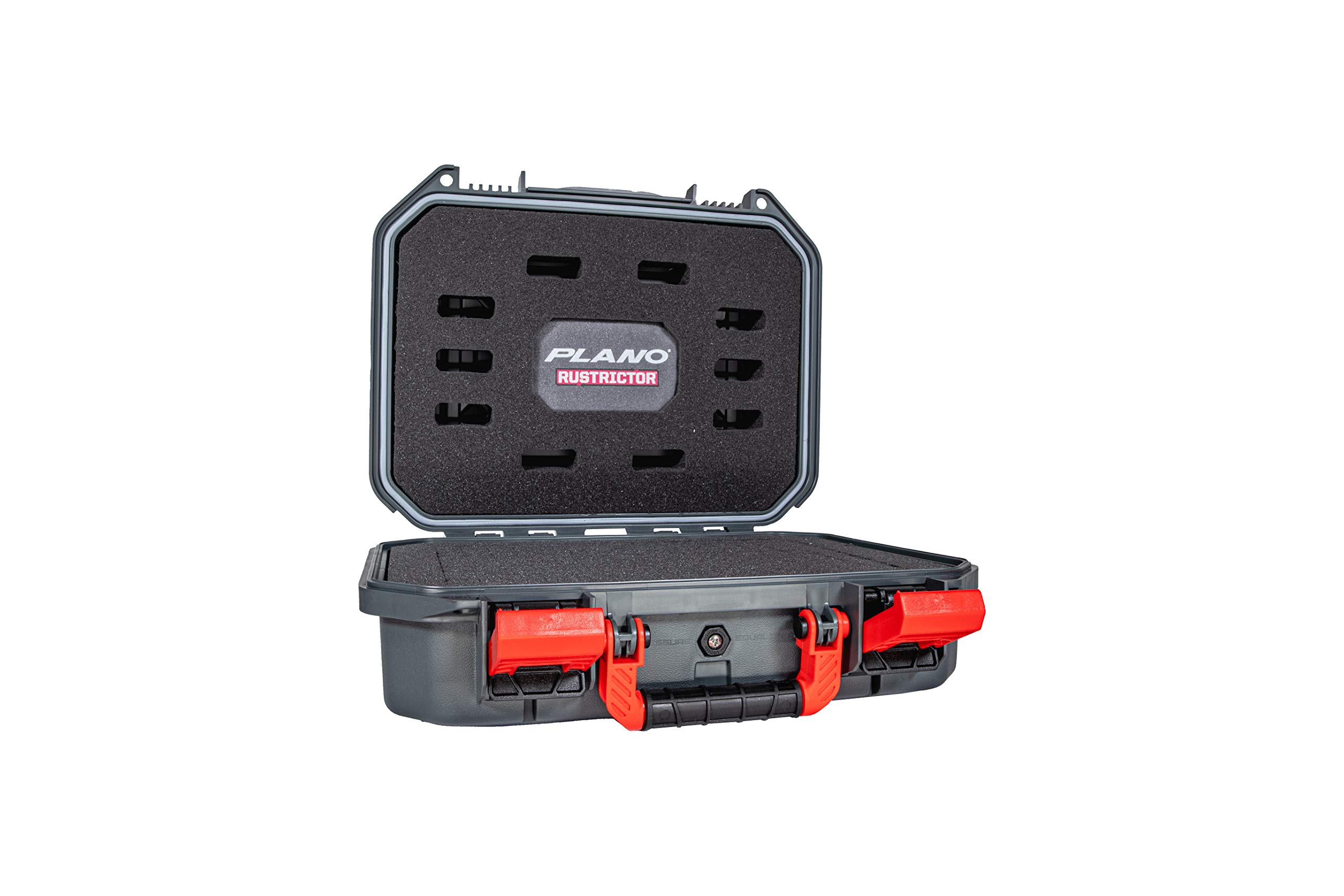 Plano Rustrictor All-Weather Double Pistol Case, Durable, Rust and Corrosion Resistant, TSA-Approved Gun Case with Perforated Pluck Foam for Custom Protection
