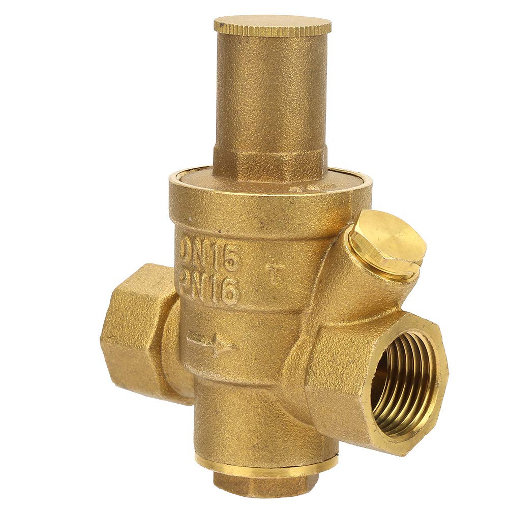 Pressure Regulator Valve Water Pressure Reducing Valve DN15 1/2" Adjustable Brass Water Pressure Regulator Valve Thread 1.6mpa Max. Pressure for druckminderer 1/2 wasser druckminderer wasser
