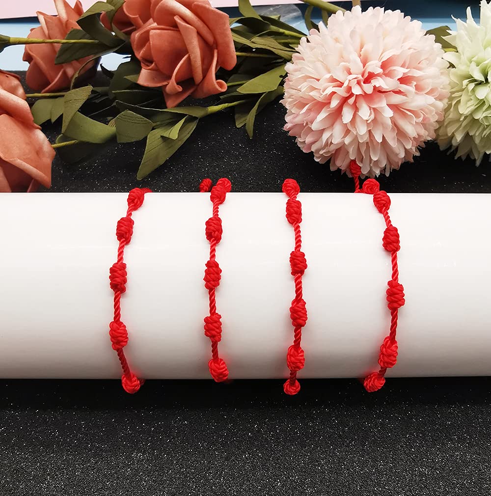 SAMOCO 18 Pieces Red String Bracelets for Women Men Evil Eye Kabbalah Red Knot String Bracelet Amulet Protection Good Luck Friendship Bracelet Adjustable