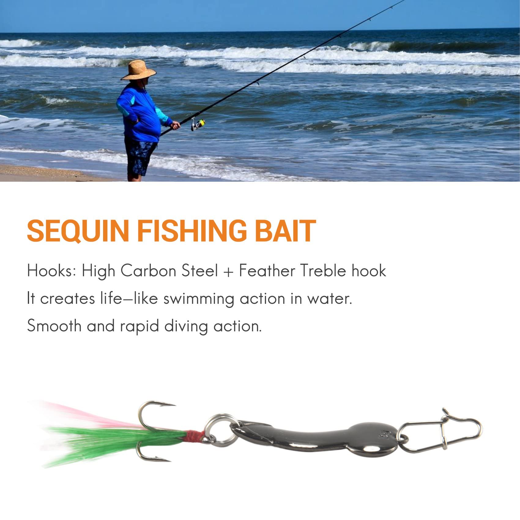 Yuyosunb 1Pcs Tackle Spoon Pike VIB Tackle (Black 3g)