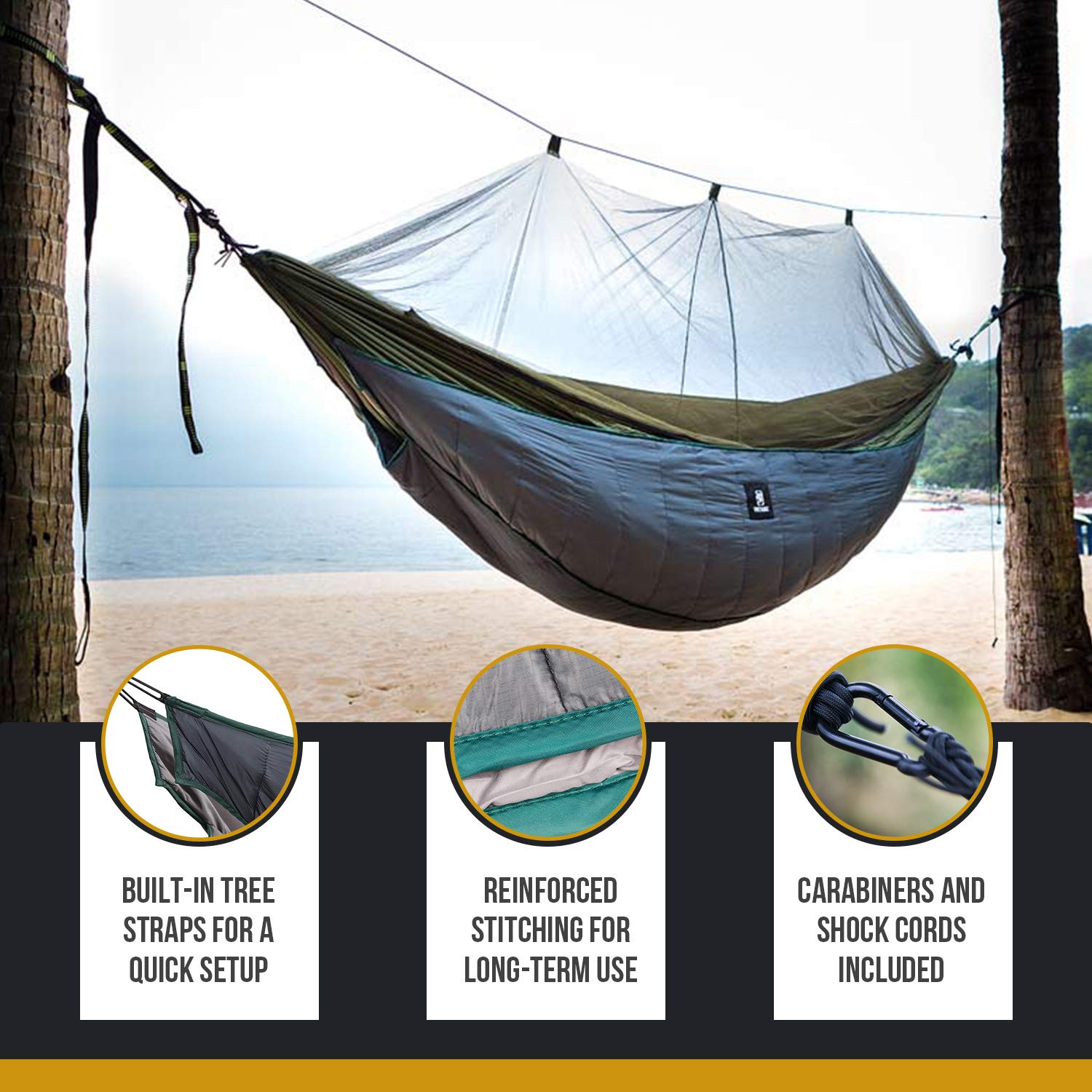 OneTigris SHIELD CRADLE Hammock Underquilt for Double & Single Hammocks, Large Wide Camping Blanket for Adults & Kids Hammock Camping, Hiking, Backpacking, Travel, Backyard, Beach, Indoor, Outdoor