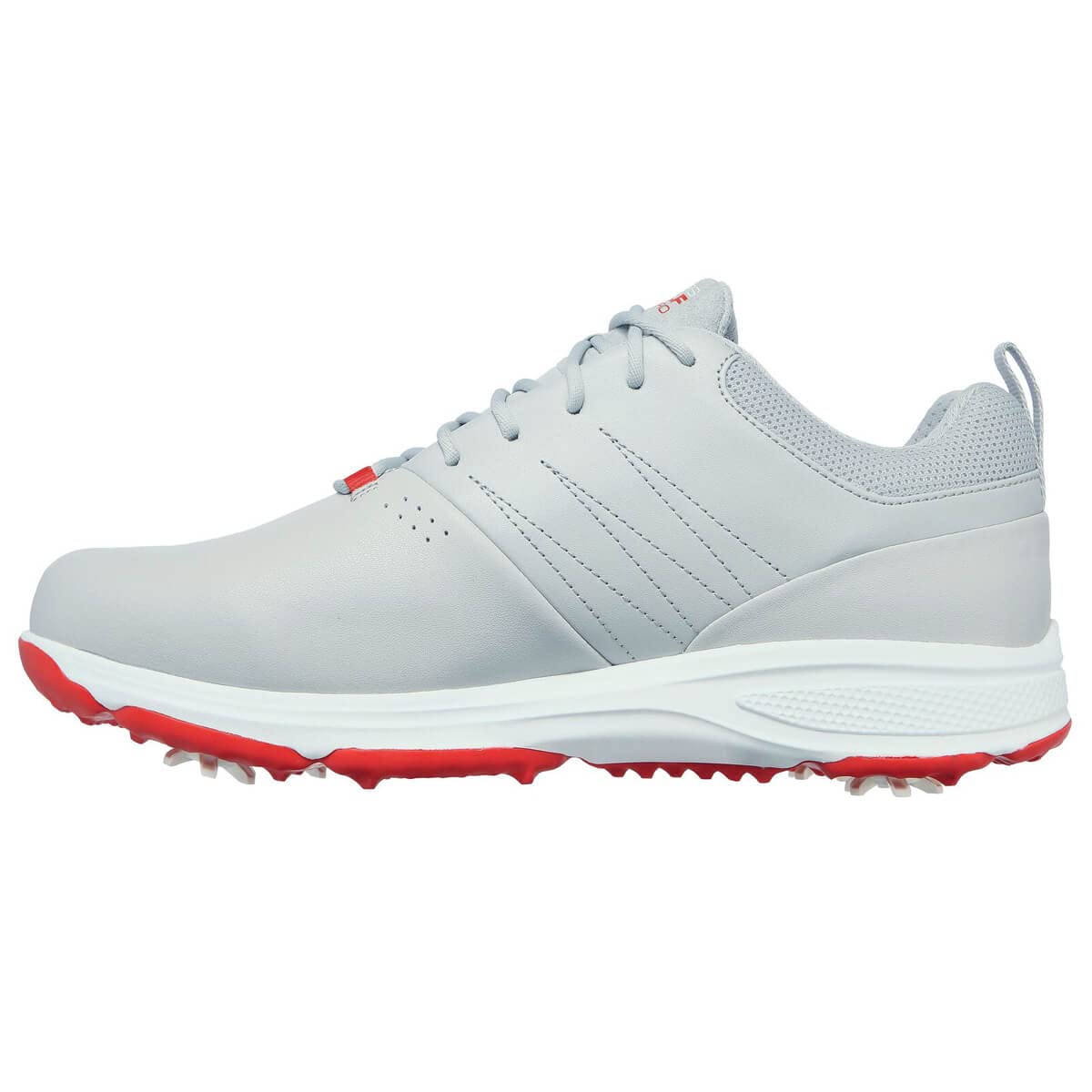 Skechers mens Torque Pro Waterproof Golf Shoe, Gray/Red, 9.5 US