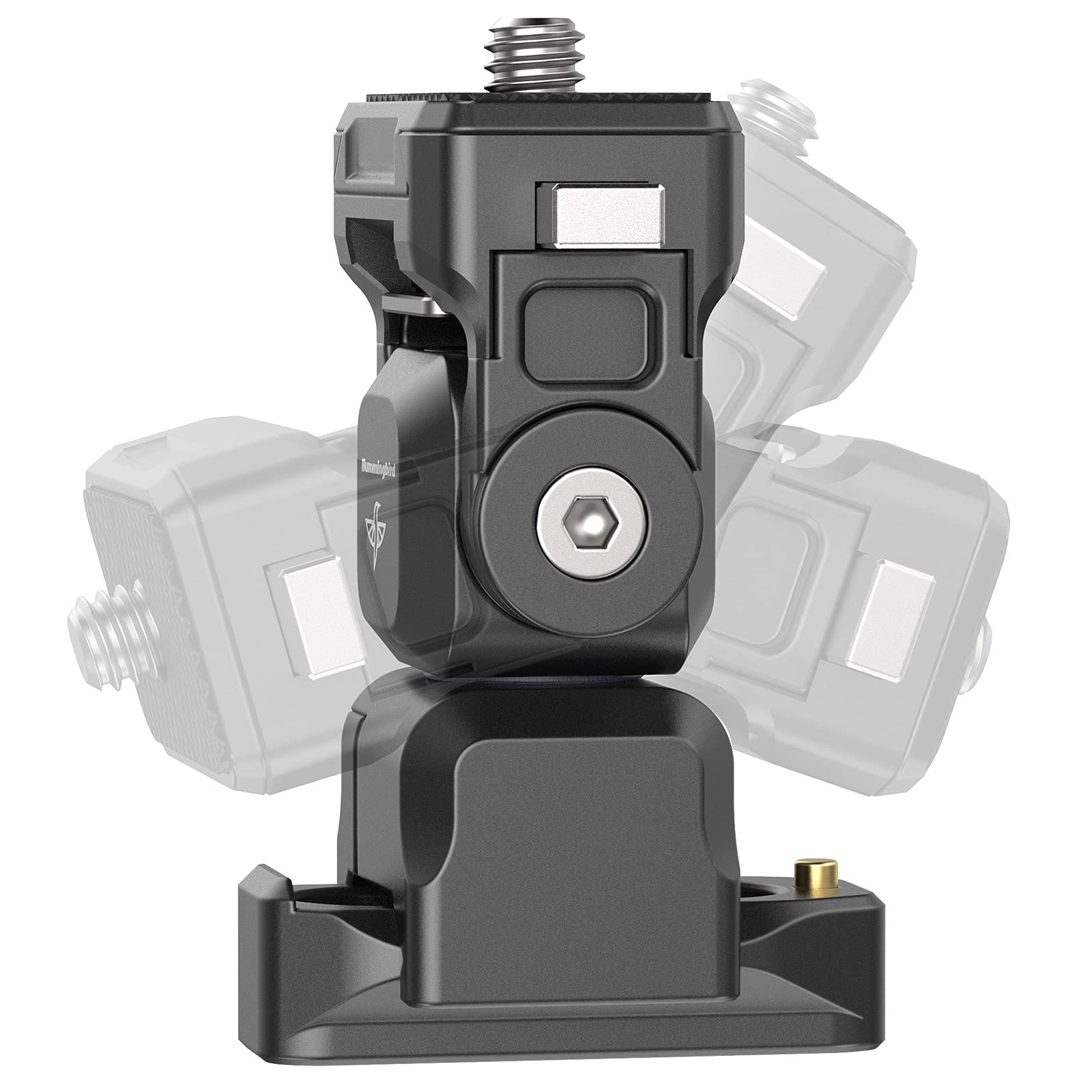 R082 Quick Release Monitor Mount 360° Adjustable NATO Rail Monitor Clamp for Camera Cage, 1/4" QR Slide Plate Video Shooting Accessories