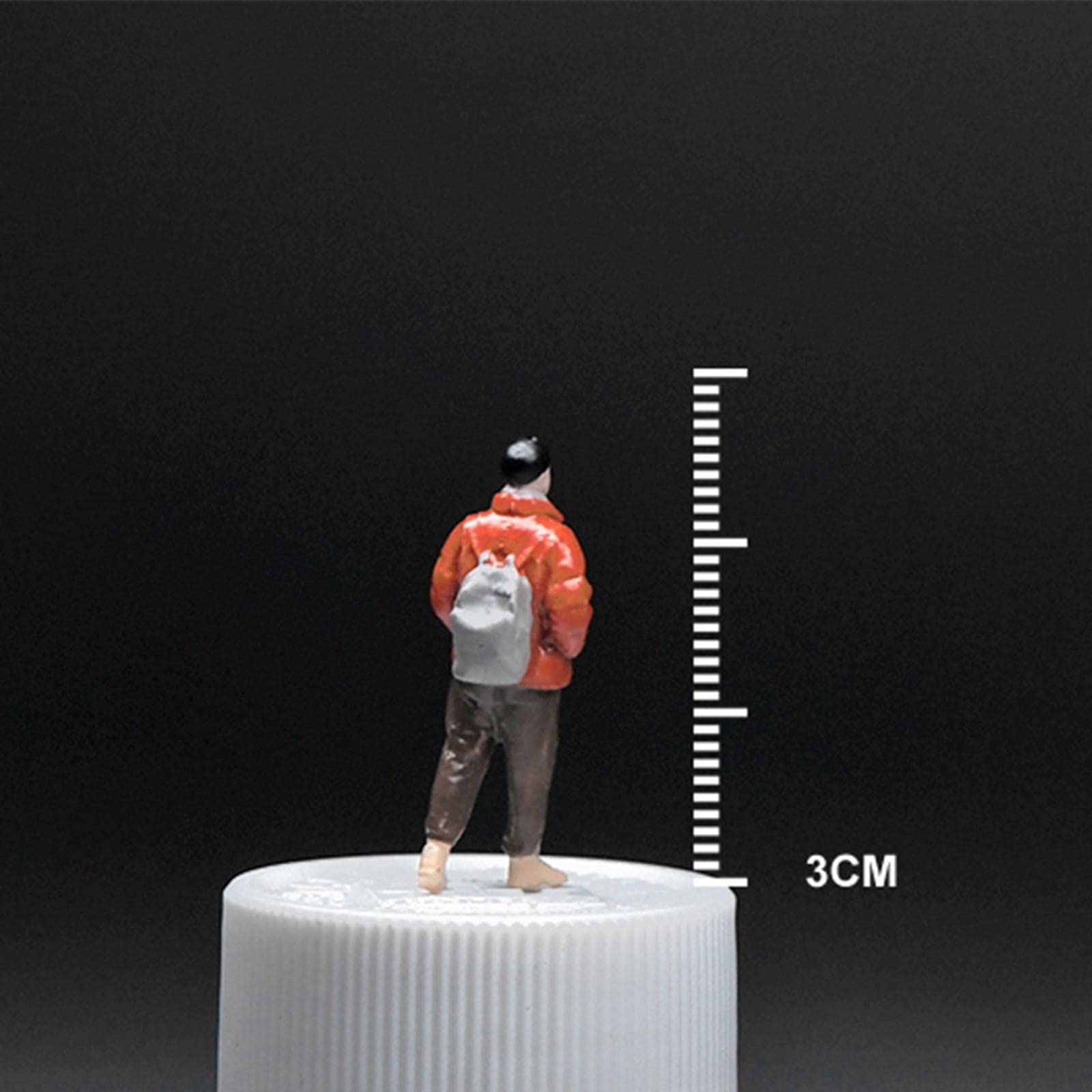 TOOYFUL Resin 1/64 Men Figures S Scale Miniature Fairy Garden Dioramas Desktop Ornament Train Railway DIY Projects Layout Micro Landscape Decor