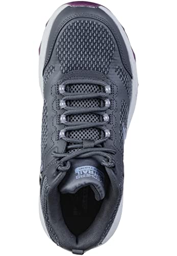 Skechers Women's GO Run Trail Altitude-Element Hiking Shoe, Charcoal/Blue, 7.5