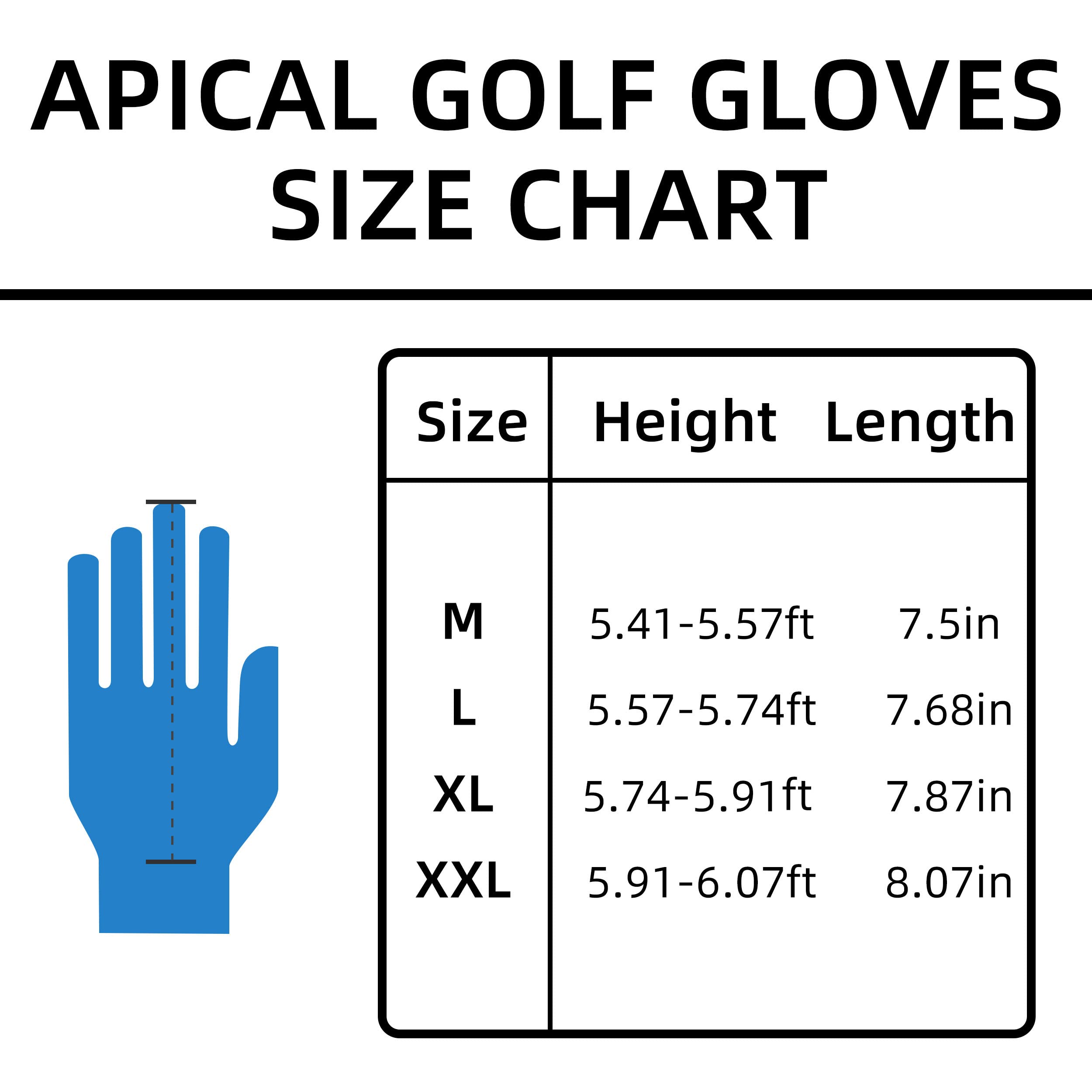 PLAYEAGLE Golf Glove Men Left Hand Stable Grip Golf Gloves Patented Natural Fit Technology Made of Long Lasting Durable Genuine Cabretta Leather (Golden Logo, X-Large)