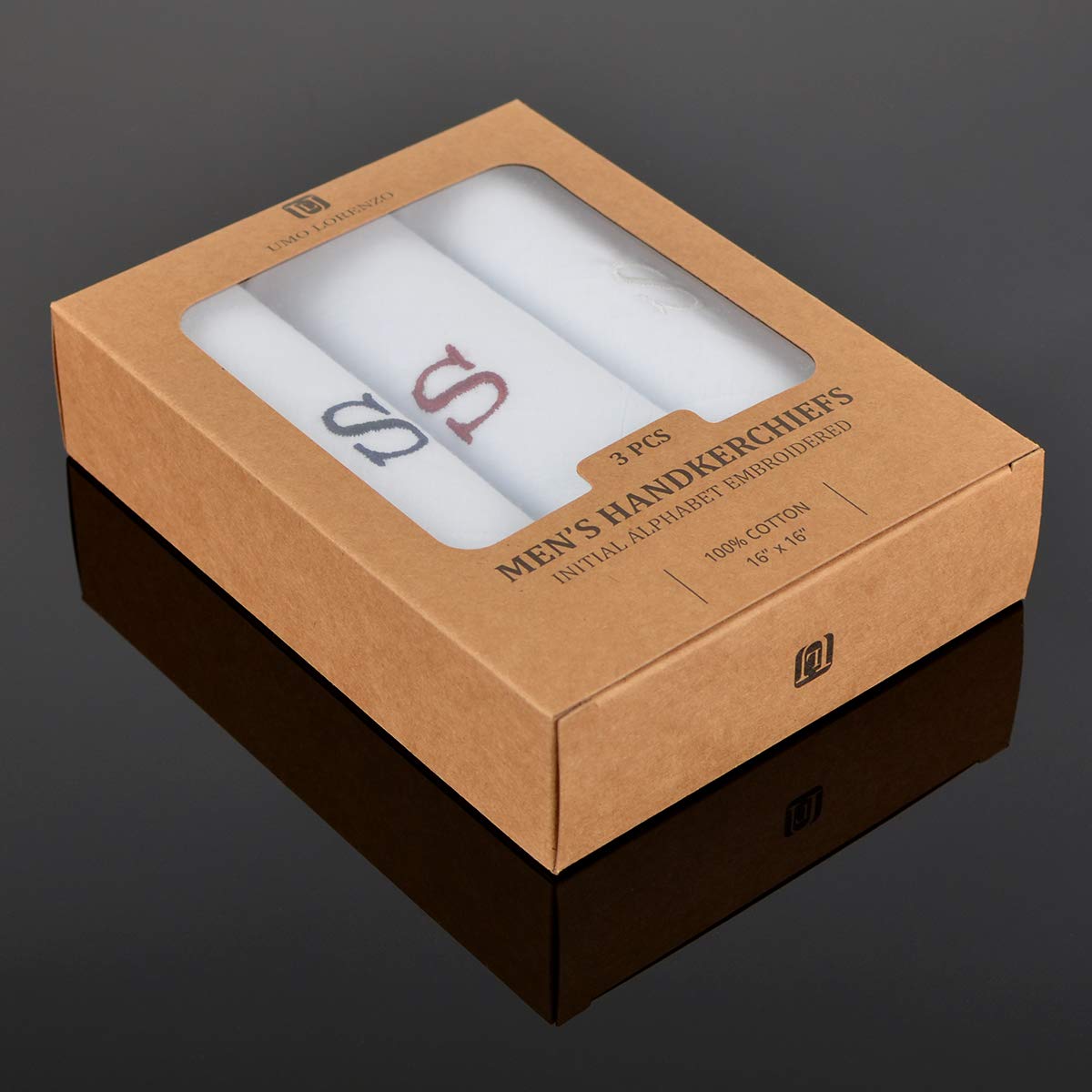 Monogrammed Handkerchiefs for Men - Soft Hankies for Men + Great Monogrammed Gifts - Intial S