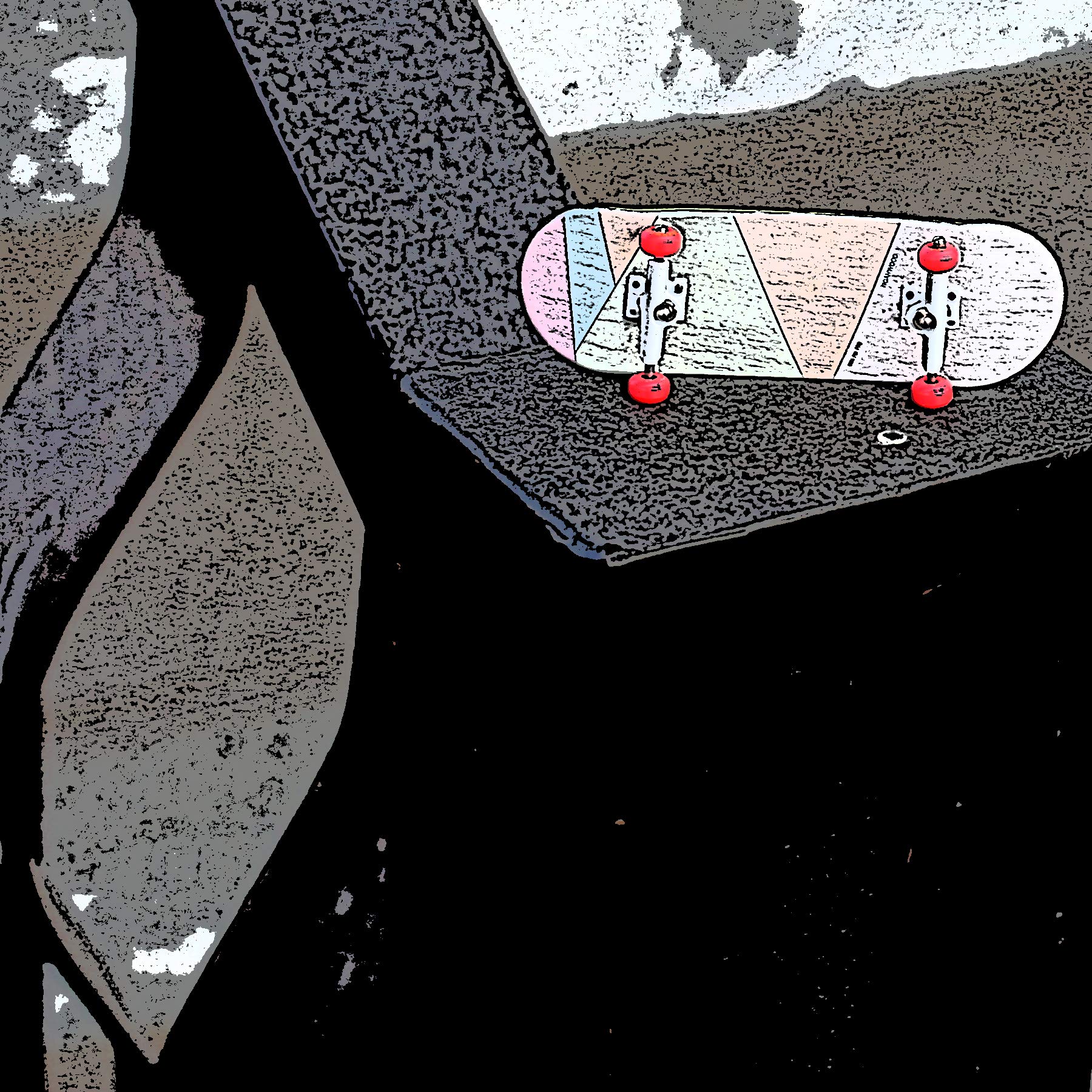 NOAHWOOD Wooden PRO Fingerboards 9.0 Deck (5-Layer Colour Canada Maple Wooden Hand Made) Born for PRO, 98x33mm No Trucks No Wheels
