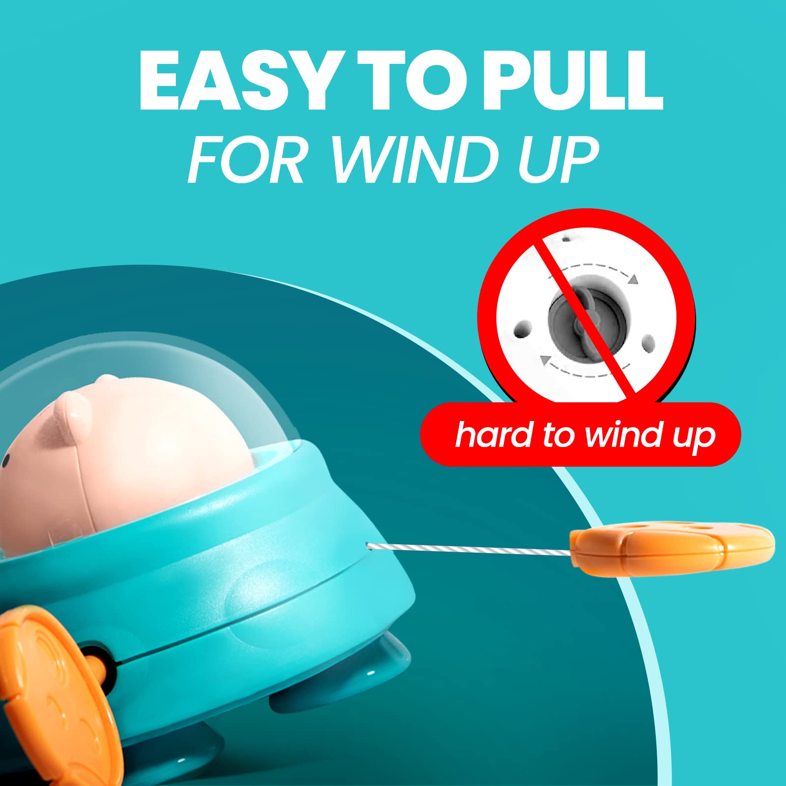 Swimming Baby Bath Toys for Infants 18 months, Baby Wind Up Bath Toys Pull and Go, Pull String Shower Toys for Boys and Girls
