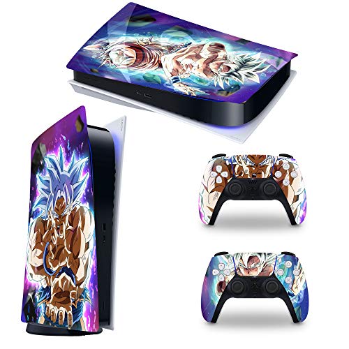 Playstation 5 Digital Edition Skin Set – Gohan - HD Printing Vinyl Skin Cover Protective for PS5 Digital Edition Console and 2 PS5 Digital Edition Controller