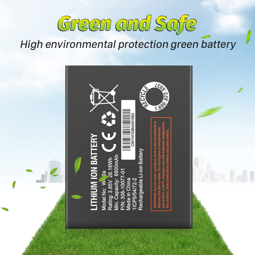 W-10a Battery, 6800mAh High Capacity Li-ion Replacement Battery for MR1100 AT&T Nighthawk M1 LTE Mobile Hotspot Route