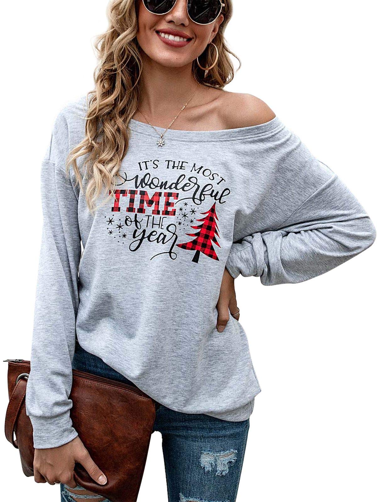 SENFURE Women's Long Sleeve Halloween Shirt Pumpkin Print Black Halloween Sweatshirt Pullover, Black, X-Large…