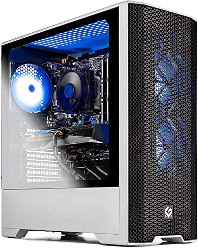 Skytech Gaming Skytech Blaze 3.0 Gaming PC Desktop β Intel i5-11400F, RX 6600, 1TB NVME, 16G DDR4 3200, 120mm AIO, AC Wi-Fi, Windows 10 Home 64-bit, White