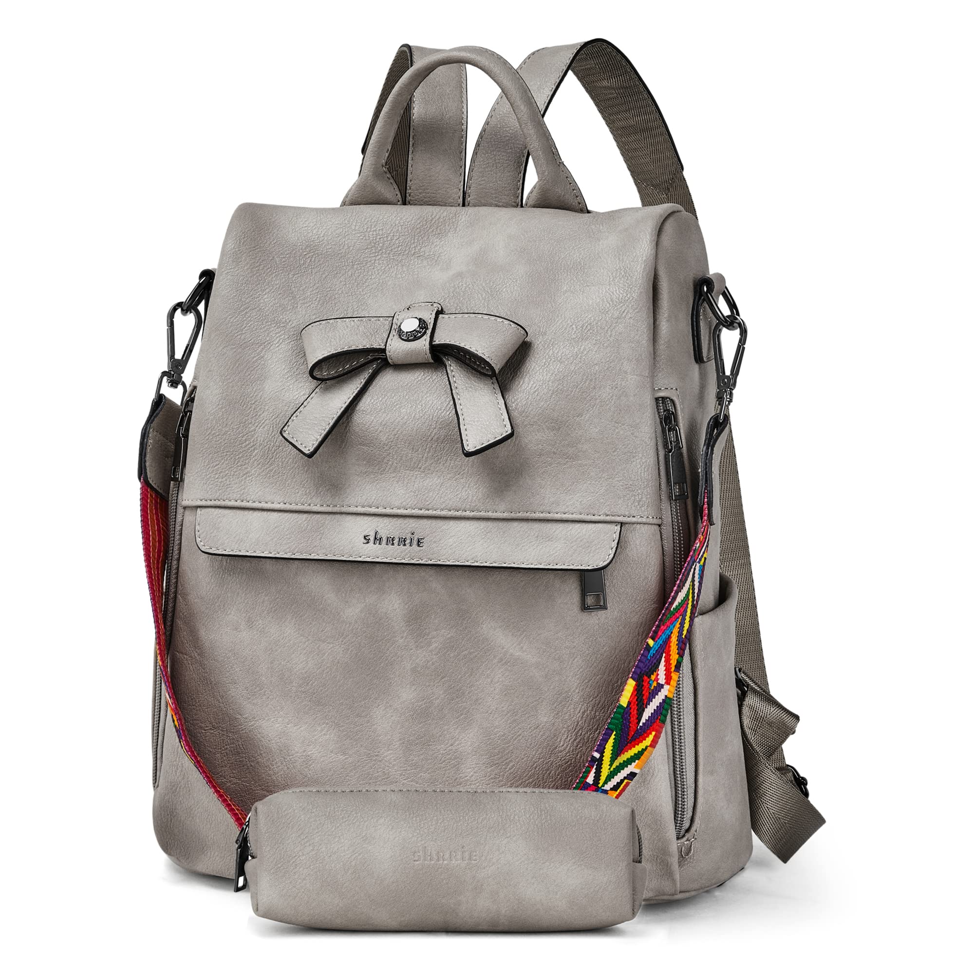 Shrrie Backpack Purse for Women Leather Backpack Anti-Theft Fashion Travel Bag Shoulder Bag