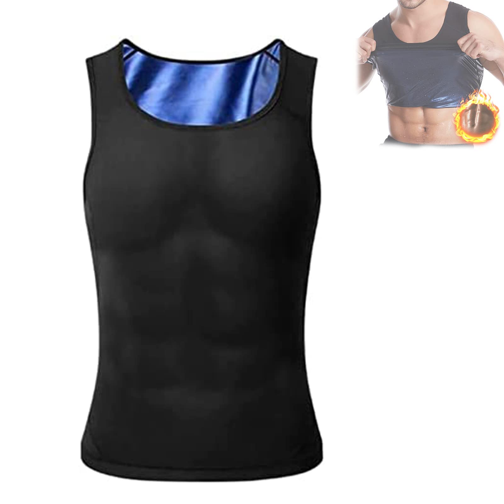 Unloshe CGTFY Gynecomastia Compress Tank Top, Compression Tank Top Men, Men Slimming Body Shaper Vest (L/XL,Black)
