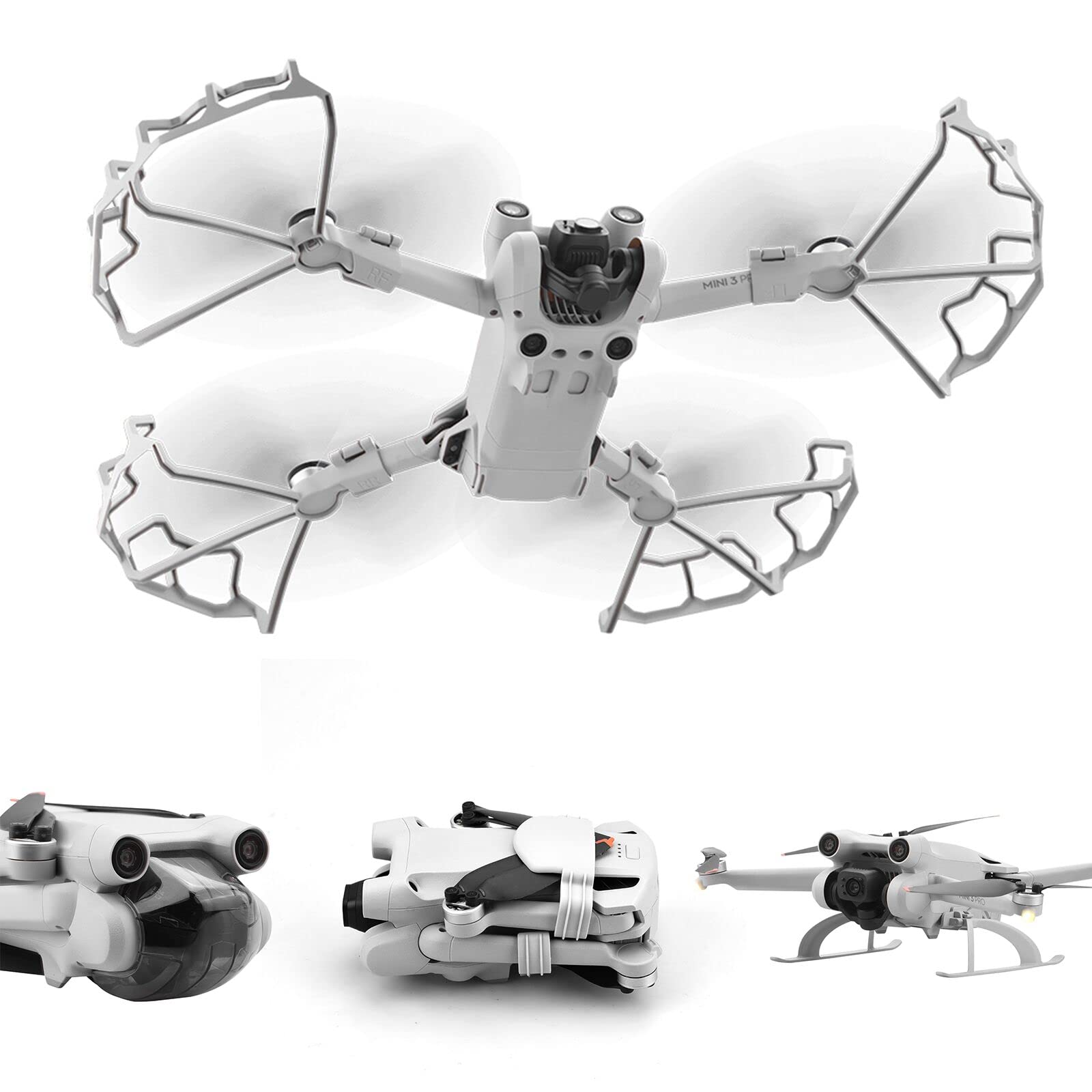 Mini 3 Pro Propeller Guard & Foldable Landing Gear & Propeller Holder & Camera Lens Cover Cap for DJI Mini 3 Pro Drone Accessories