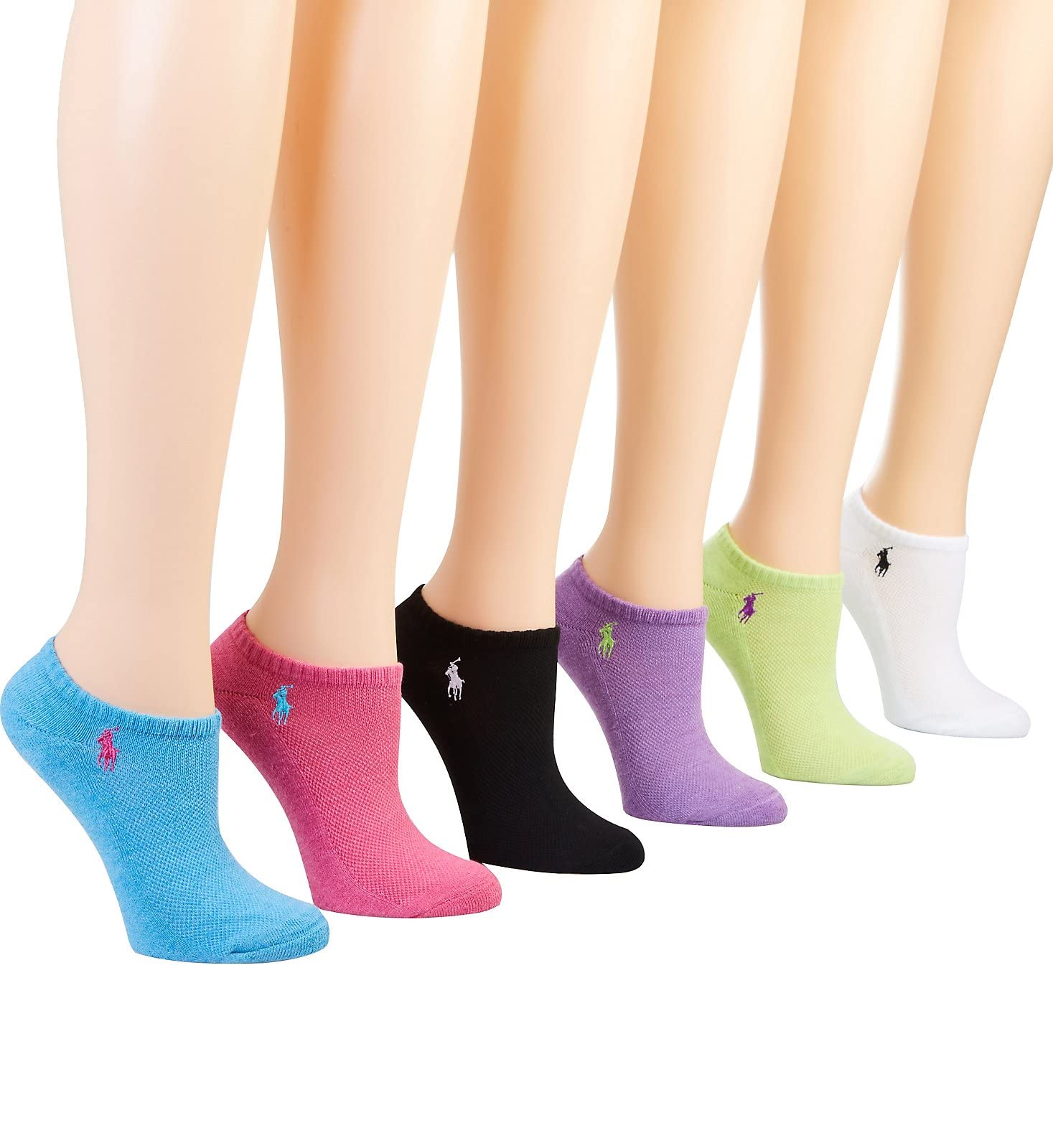 Ralph Lauren Women's RL Sport Active Sock - 6 Pair Pack, 7270000, Medpk, O/S