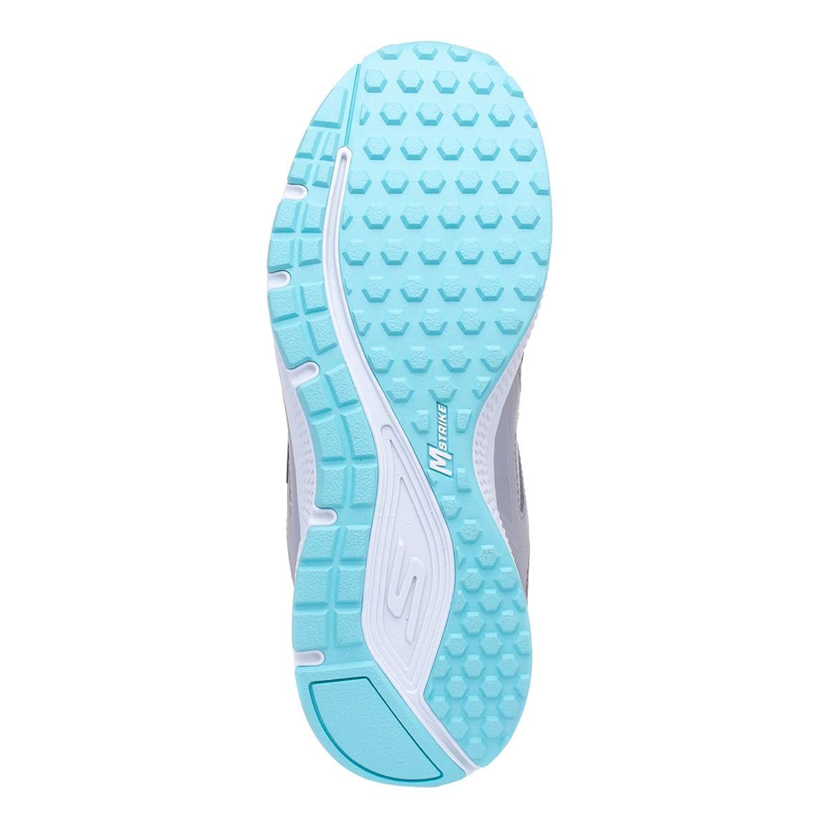 Skechers Women's Go Run Consistent Sneaker, Gray/Turquoise, 8.5 Wide