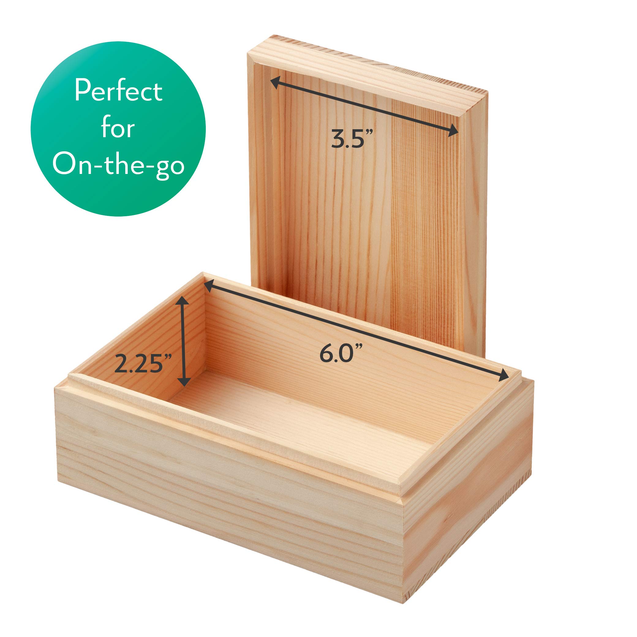SteepLab Pine Wood stash Box with Rolling Tray β Handmade Small Solid Wood Storage Box β Great for Discreet Storage of Accessories (Edged Natural)