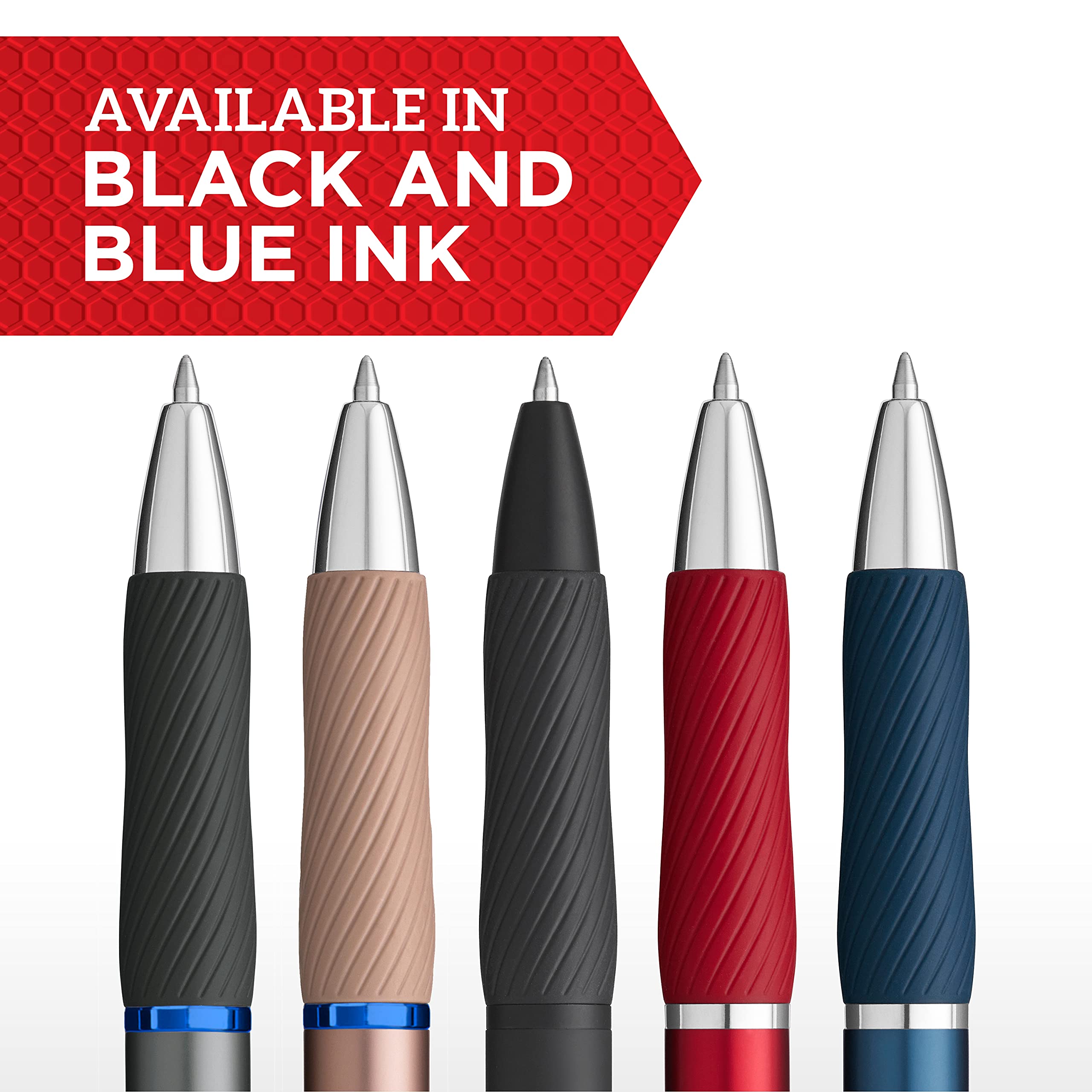 Sharpie S-Gel, Gel Pens, Sleek Metal Barrel, Midnight Blue, Medium Point (0.7mm), Black Ink, 4 Count
