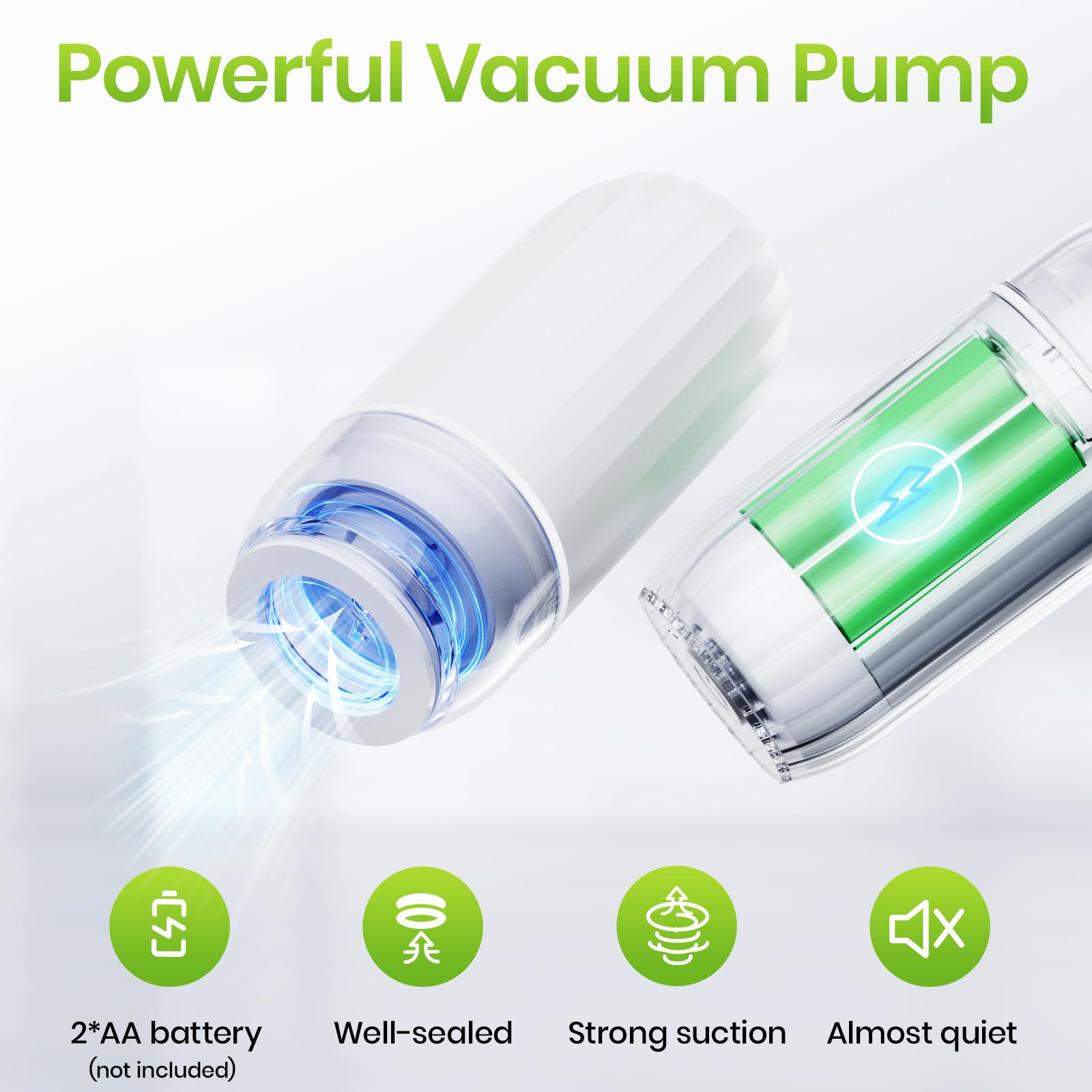 Mason Jar Vacuum Sealer, Morpilot Electric Mason Jar Sealer Kit, Food Saver Jar Sealer Attachment for Wide & Regular Mouth, Compatible with FoodSaver Vacuum Canning Sealer Machine, Include Vacuum Pump
