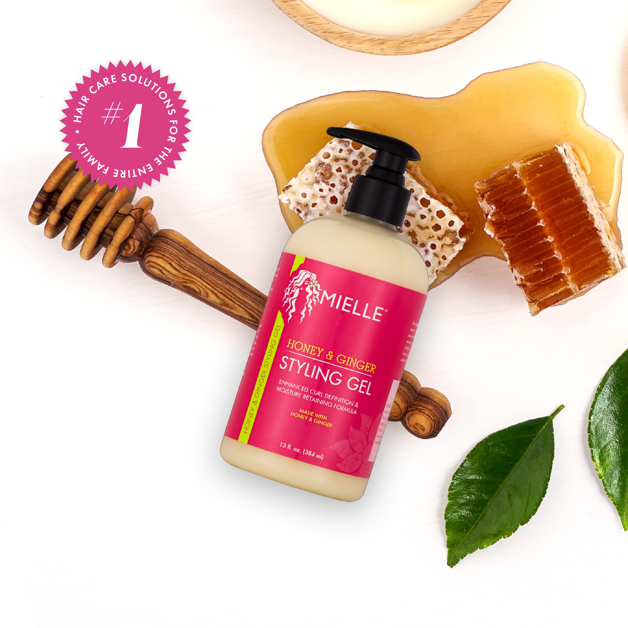 Mielle Organics Styling Gel With Honey And Ginger 12Oz (Pack of 2)