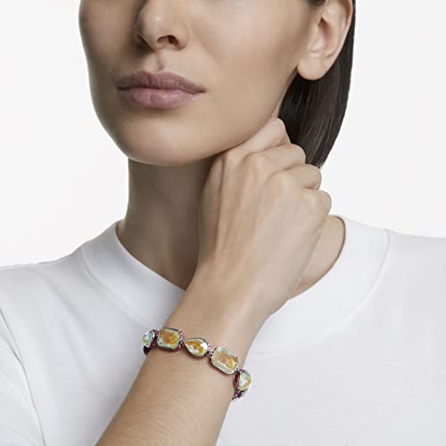 SWAROVSKI Orbita bracelet, Mixed Cut Crystals, Multicolored, Rhodium Finish