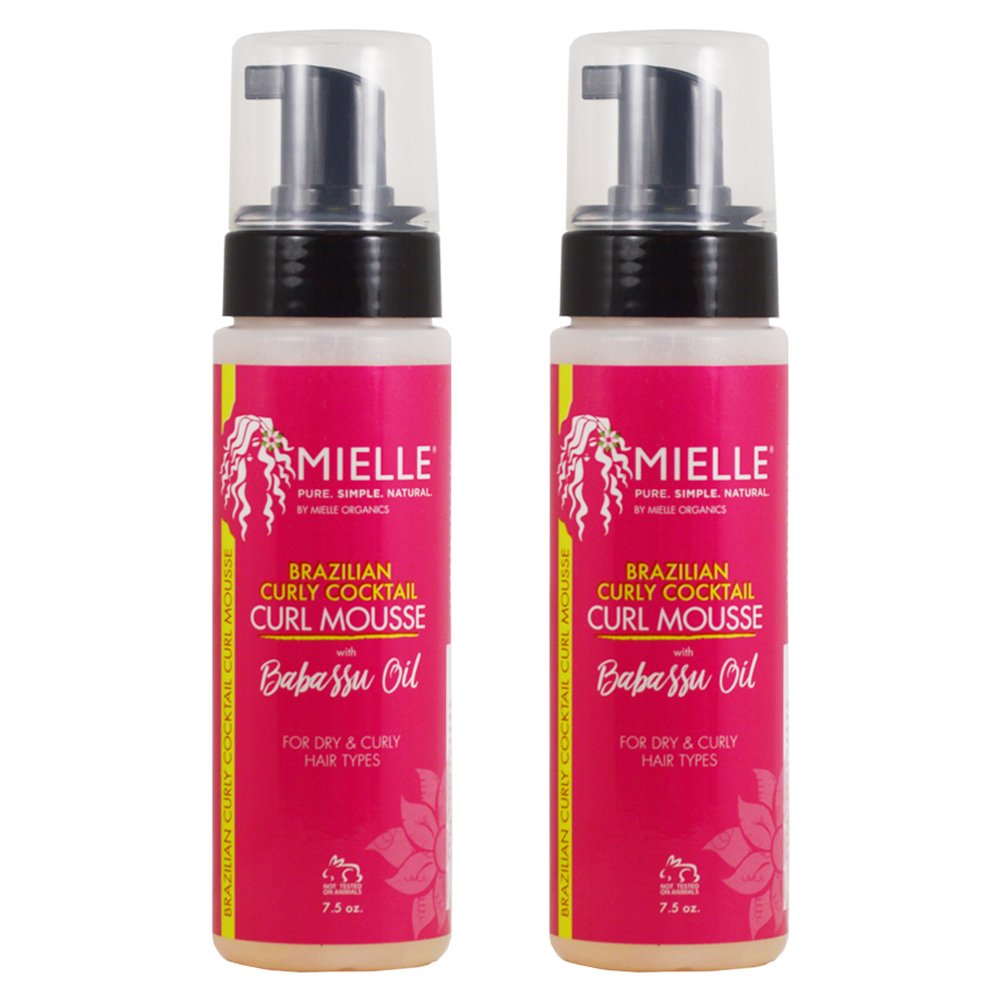 Mielle Organics Brazilian Curly Cocktail Curl Mousse 7.5oz "Pack of 2"
