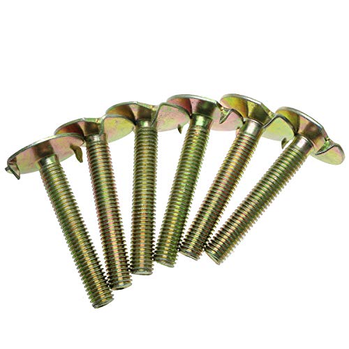 PSCCO 6Sets M8 Deck Bolts with Non-Slip Nuts