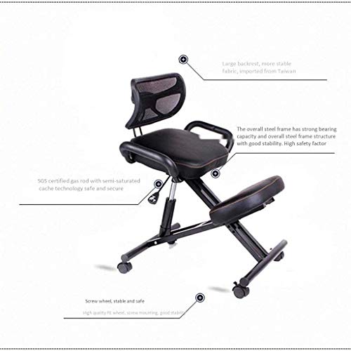 RZiioo Ergonomic Kneeling Chair with Back Support, Adjustable Stool for Home and Office with Angled Seat for Better Posture,Purple,1