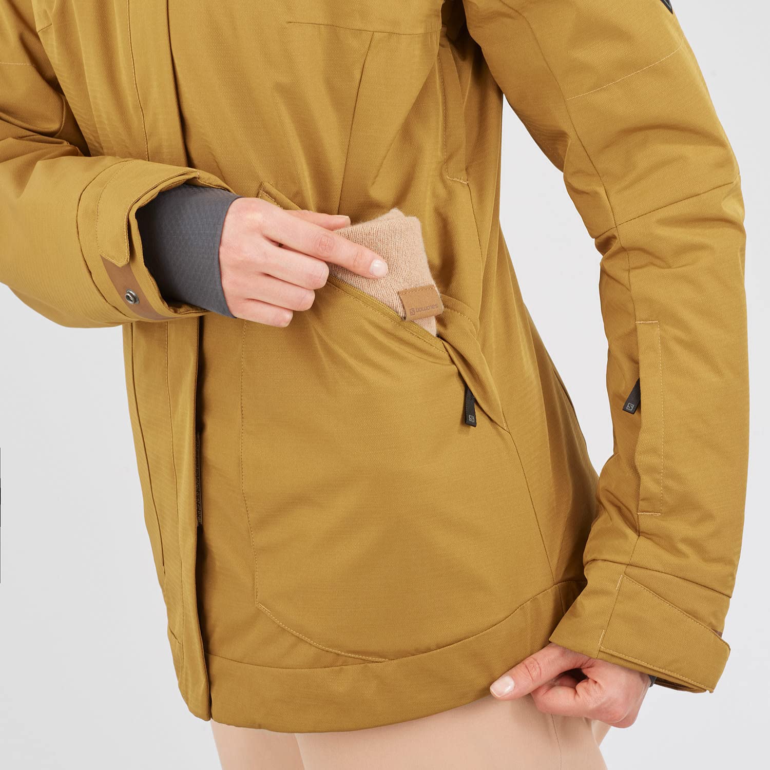 Salomon Women's Standard Snow Rebel JKT W, Cumin, XL