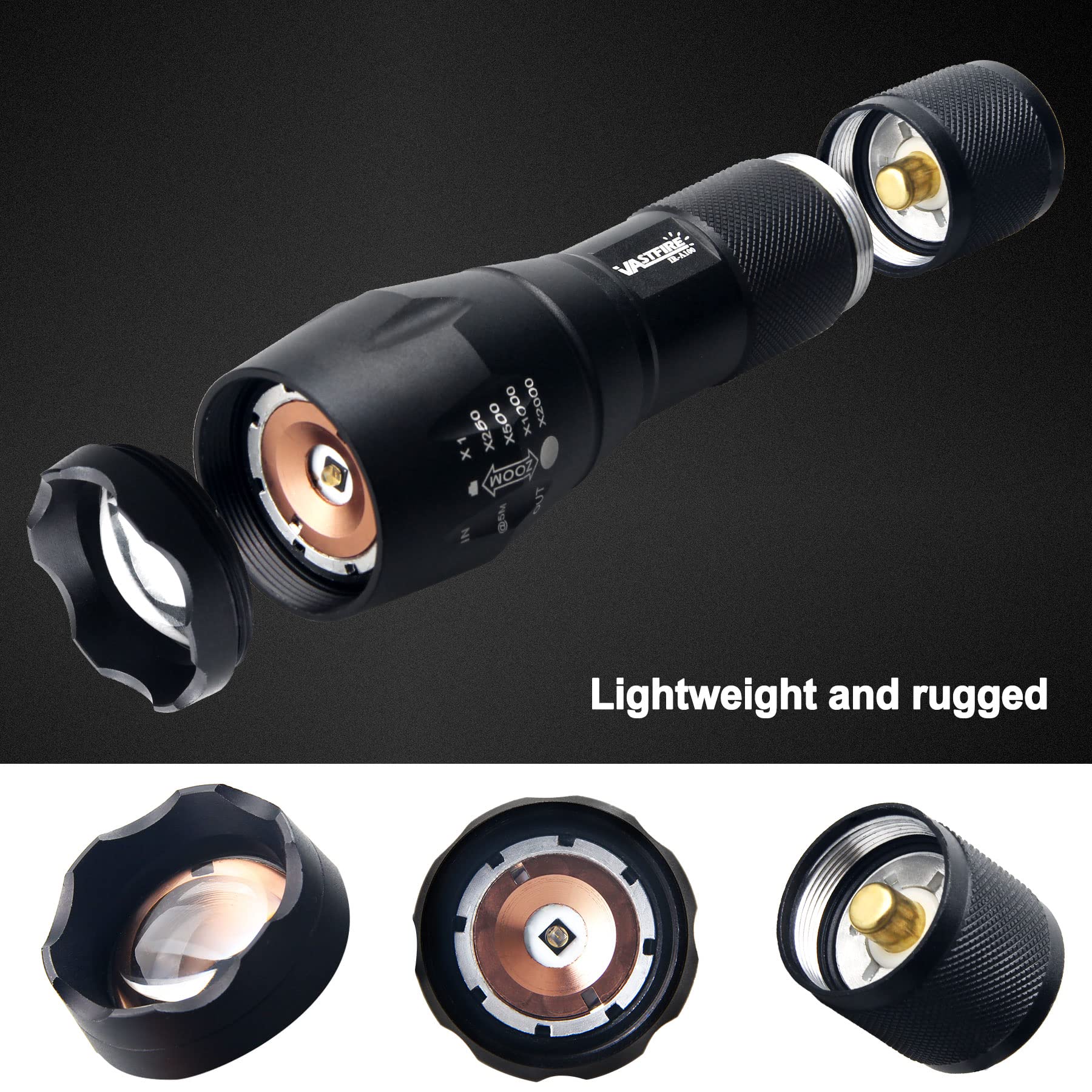 Night Vision Essentials Infrared Flashlights Tactical Hunting Gear Scope Illuminator for Rifle Arc Rail Ir Light 850nm Ir Flashlight (850nm 350 yard)
