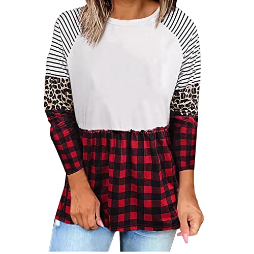Women Autumn Crewneck Pullover Comfortable Christmas Printed Loose Casual Top Cute Long Sleeve Fashion Sweatshirt