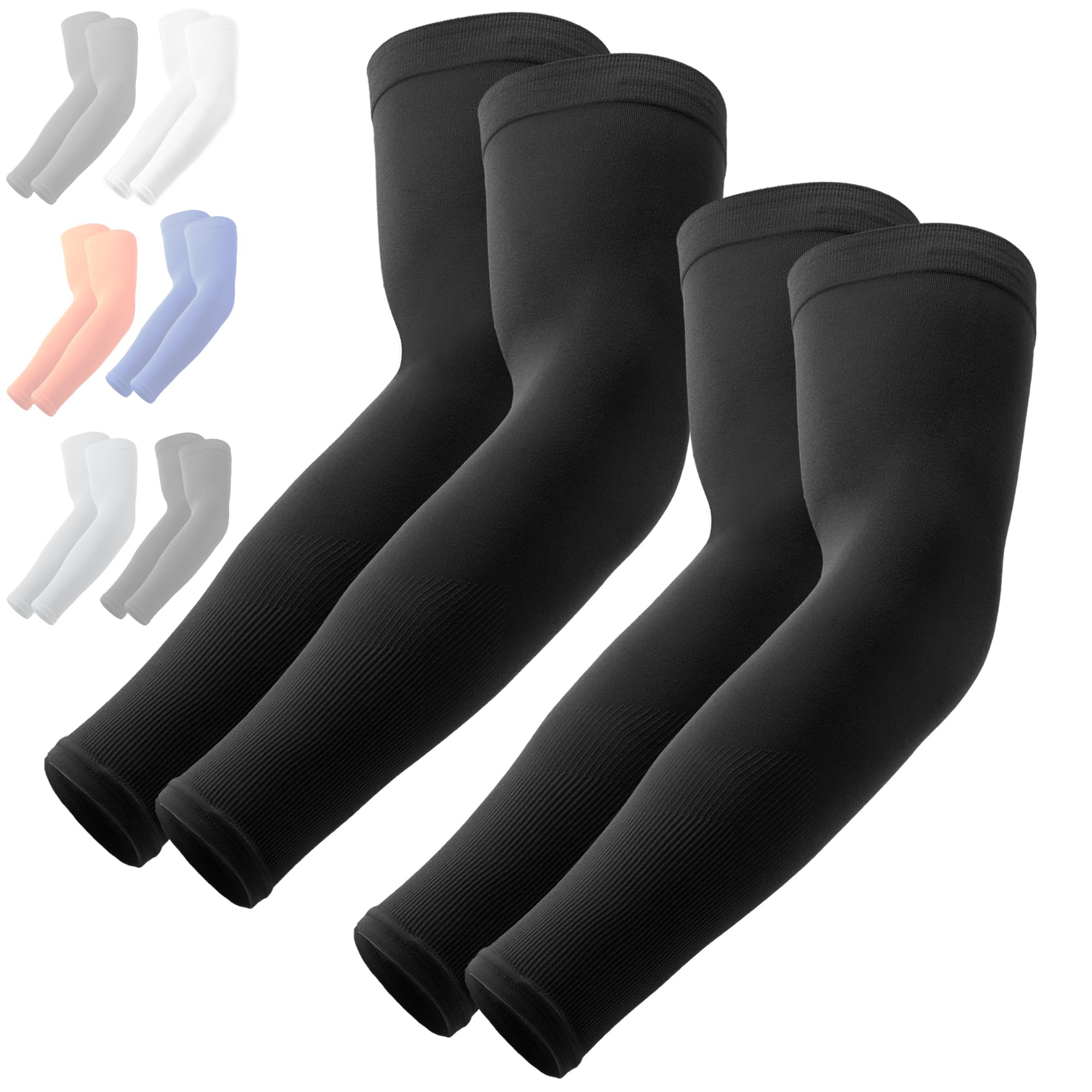 OutdoorEssentials UV Sun Protection Arm Sleeves - Compression Arm Sleeve, UV Arm Sleeves for Men,Women - Sports Cooling Sleeves, Baseball, Golf
