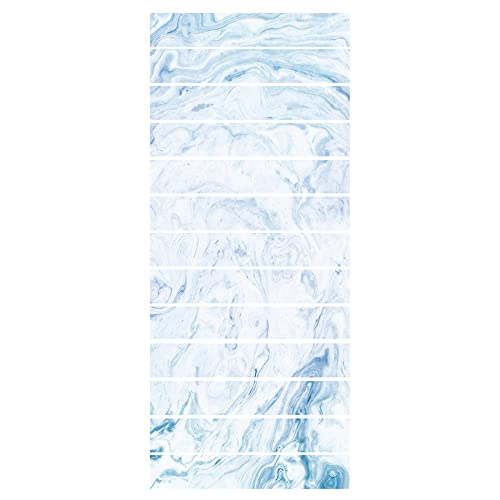 Master_GGG 13 Pcs 1 Set 3D Blue Quicksand Stair Stickers Self-Adhesive Wall Stair Stickers for Home Decoration, Waterproof Stair Mural, Stair Decor Mural 100cm X 18cm