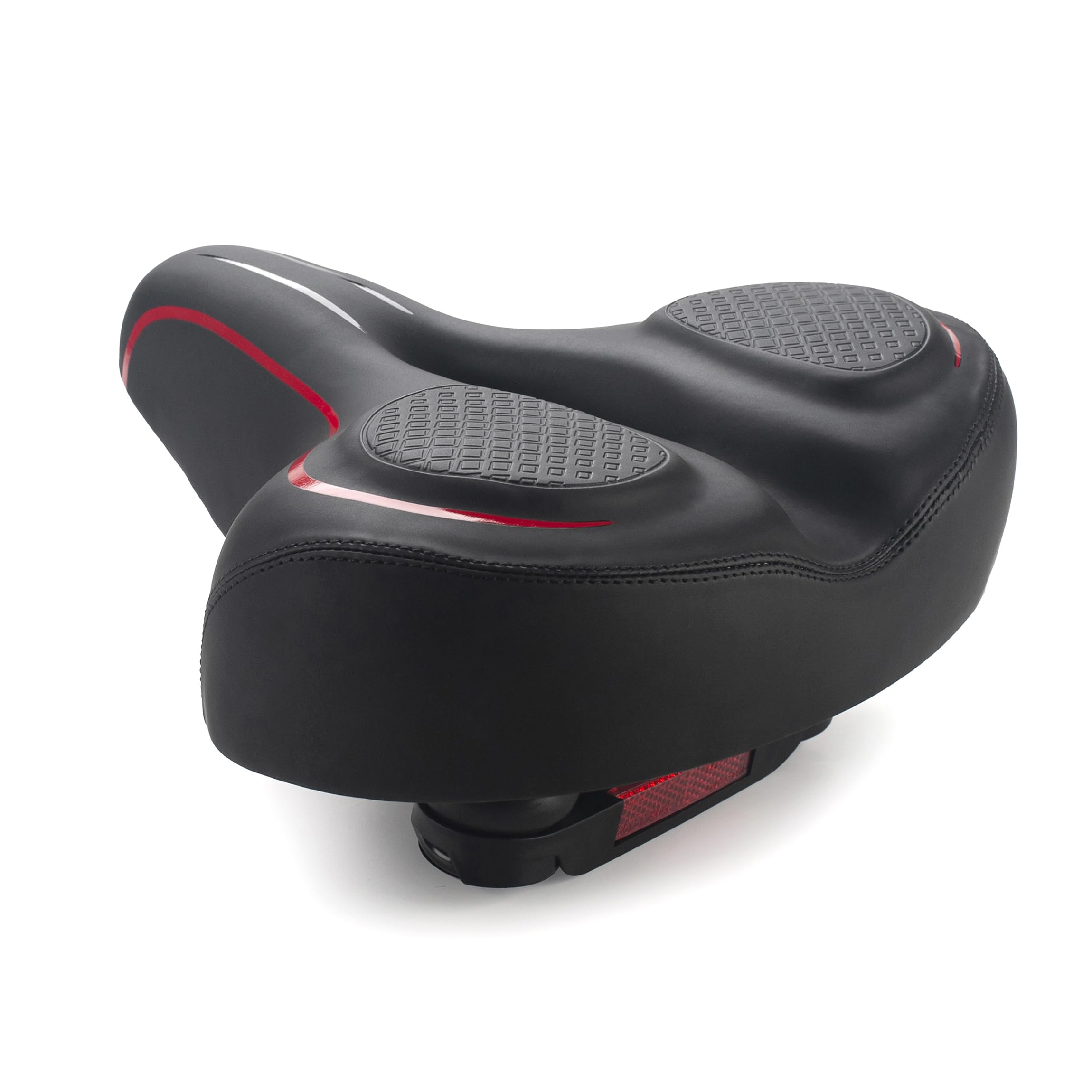 Oversized Comfort Bike Seat Most Comfortable Extra Wide Soft Foam Padded Exercise Bicycle Saddle for Men Women Senior, Universal Fit for Cruiser, Stationary, Spin Bikes & Outdoor Cycling