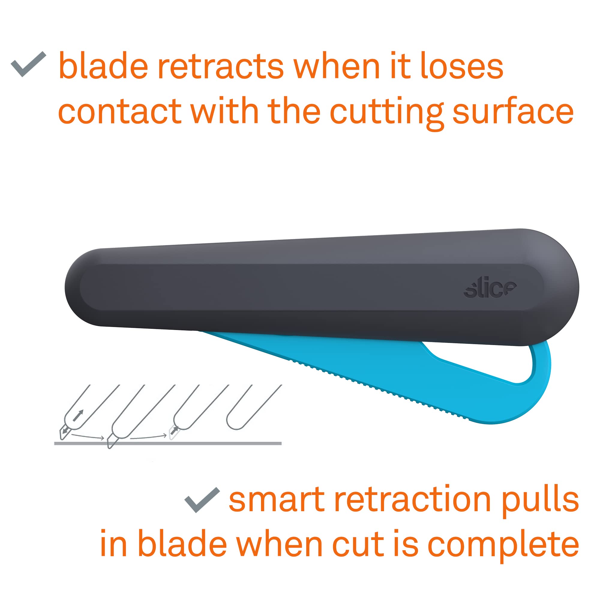 Slice 10564 Smart-Retracting Squeeze-Trigger Utility Knife, Industrial & Commercial Grade, 1 Pack