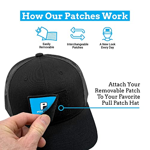 Pull Patch Multicam Camo Flat Bill Snapback Trucker Hat | Black Camo & Black Cap | 2x3 in Loop Surface to Attach Morale Patches
