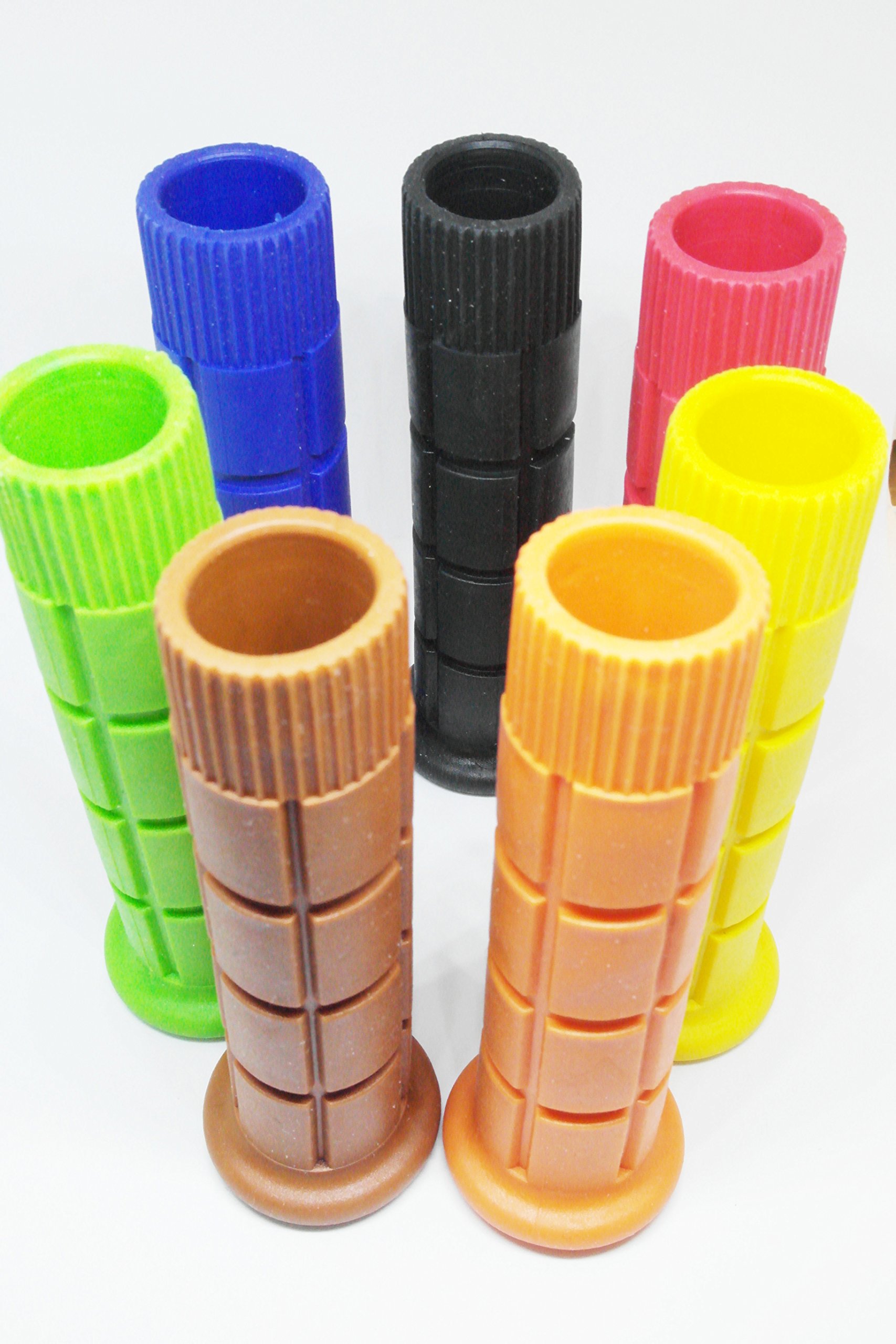 Muzglobal Handlebar End Grips Road Mountain Bike Bicycle Soft Rubber (Orange)