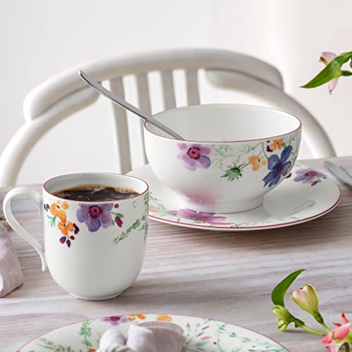 Villeroy & Boch Mariefleur Basic French Rice Bowl, 25 oz, Premium Porcelain, White/Multicolored