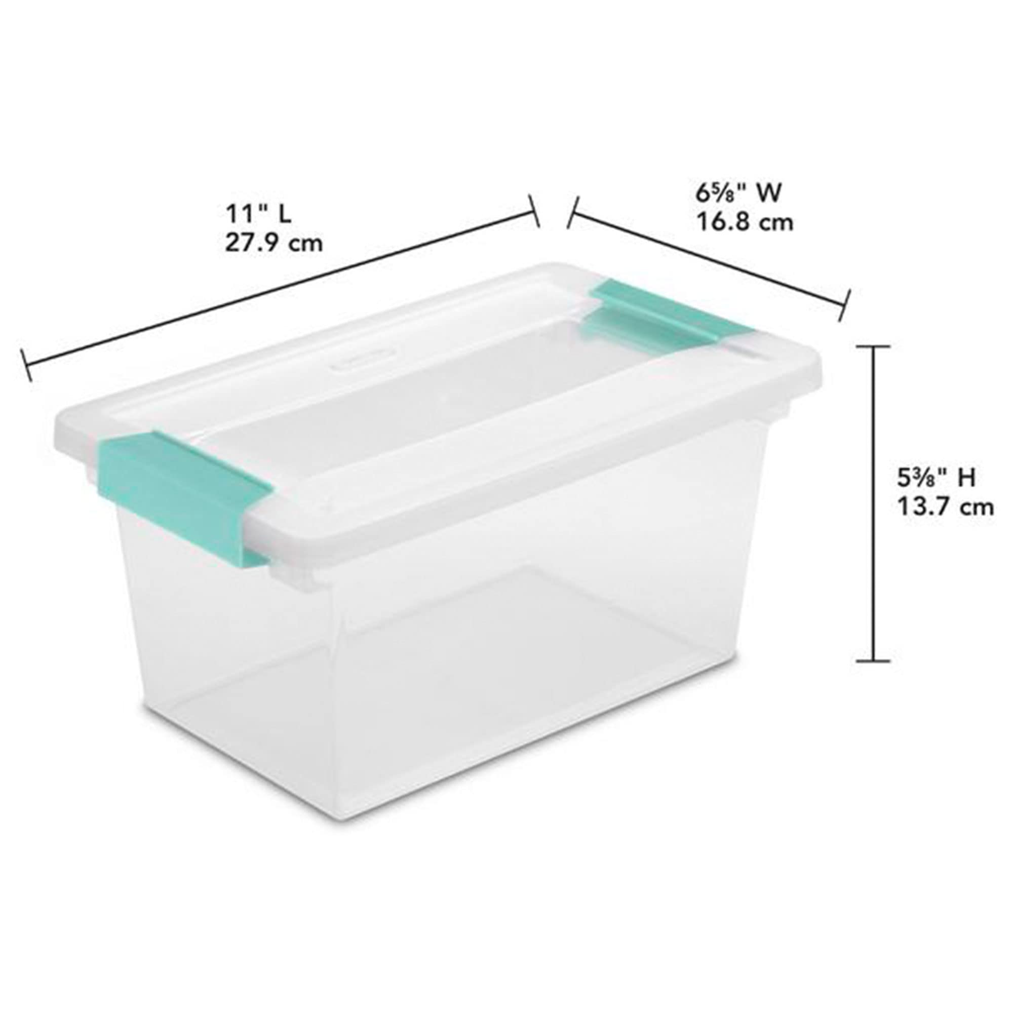 Sterilite Medium Clip Latch Lid Storage Container Tote, 12 Pack, and Small Clip Latch Lid Storage Container Tote, 12 Pack for Home Organization