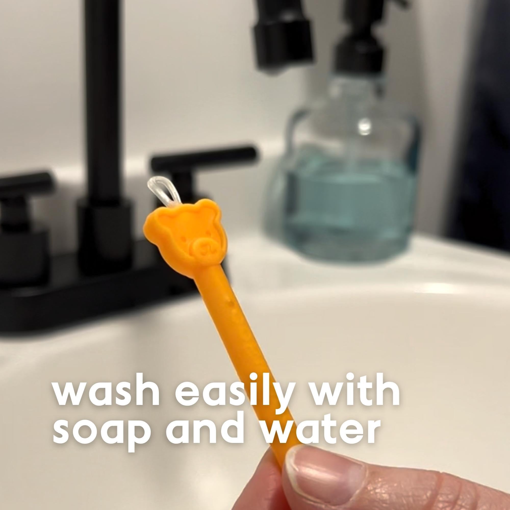 oogiebear: Baby Nose Cleaner & Ear Wax Removal Tool - Safe Booger & Earwax Removal for Newborns, Infants, Toddlers - Dual-Ended - Essential Baby Stuff, Diaper Bag, Raspberry & Seafoam with case