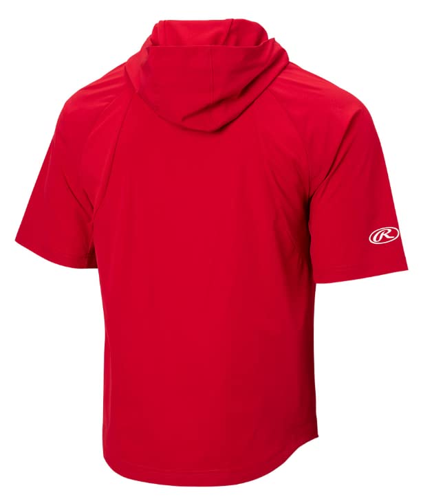 Rawlings Color Sync Adult Men's Short Sleeve Cage Jacket, XXXL,Red