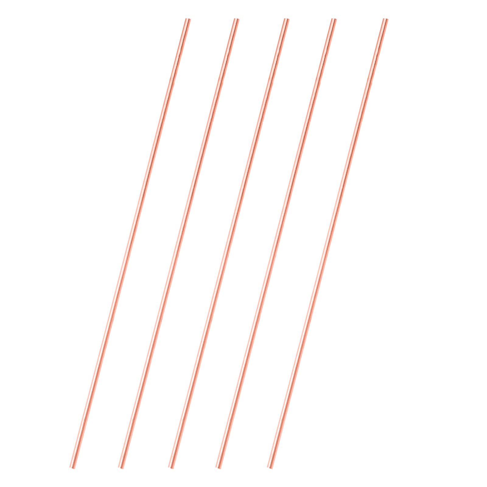 Tynulox 5Pcs 15 Gauge Pure Electrode Copper Round Rod 1.5mm Dia 10" Length Bare Copper Cu Metal Rod for Metal Craft Hobbies