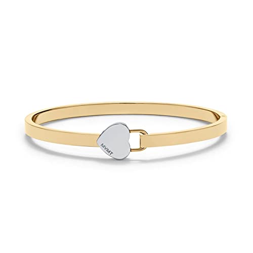 MVMT Heartlock Bangle Women's Gold Silver Bracelet